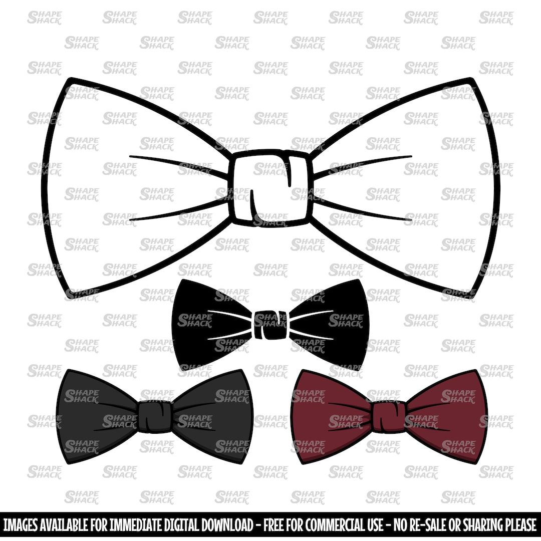 Bow Tie | Dicky Bow | Formal Dinner Dress - Clipart Symbol Silhouette ...