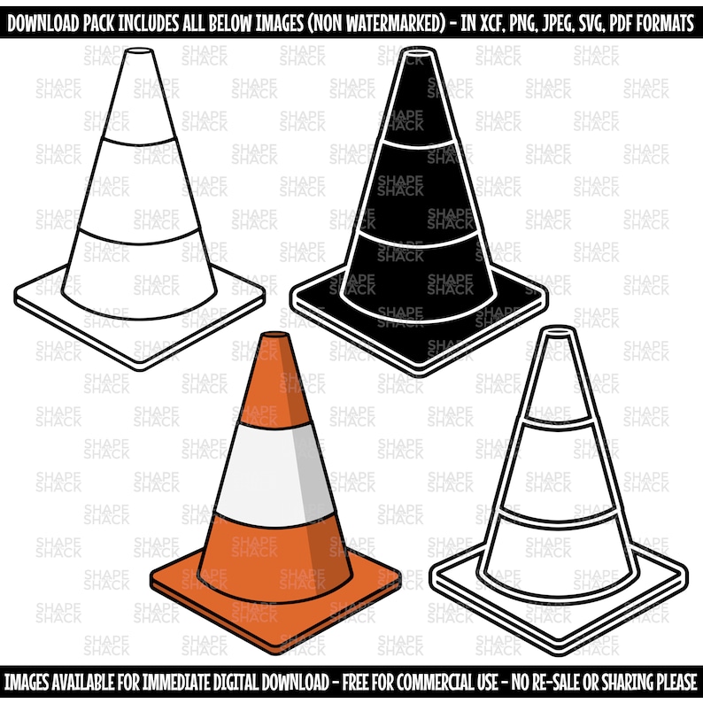 Traffic Cone | Highway Road Learner Driving | Clipart Symbol Silhouette ...