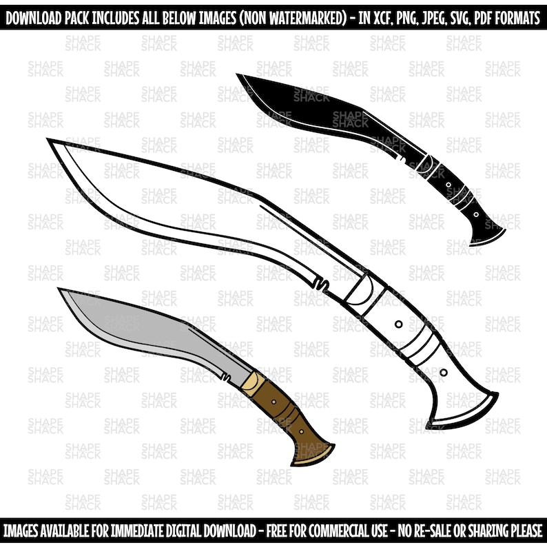 Kukri Khukri Gurkha Blade | Knife Machete Warrior | Clipart Symbol ...