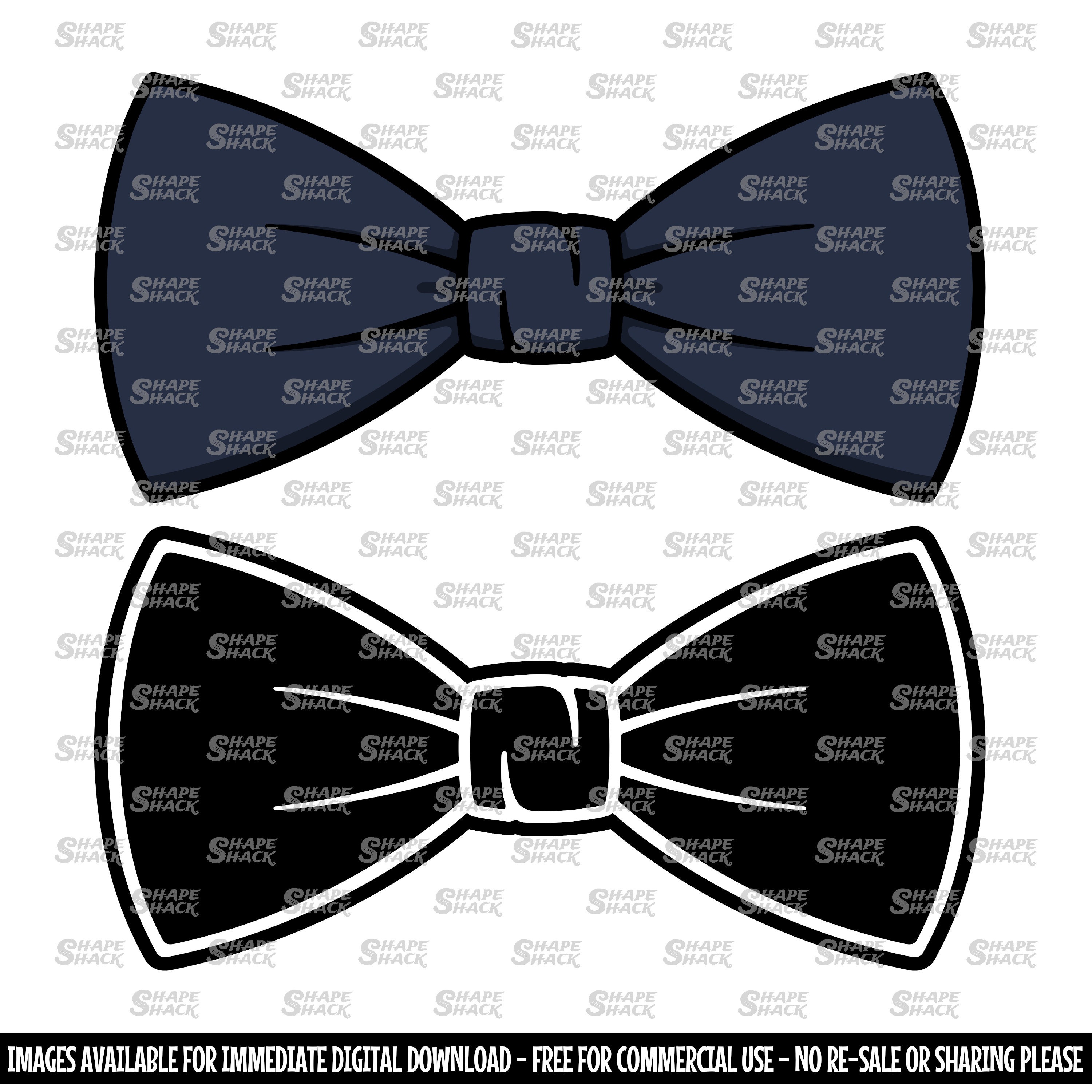 Bow Tie | Dicky Bow | Formal Dinner Dress - Clipart Symbol Silhouette ...