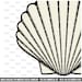 Scallop Shell. Cut Files for Cricut. Clipart Silhouette (png Jpg Svg ...