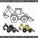 Digger JCB | Kids Cartoon Building Boys Room Clipart Symbol Silhouette ...