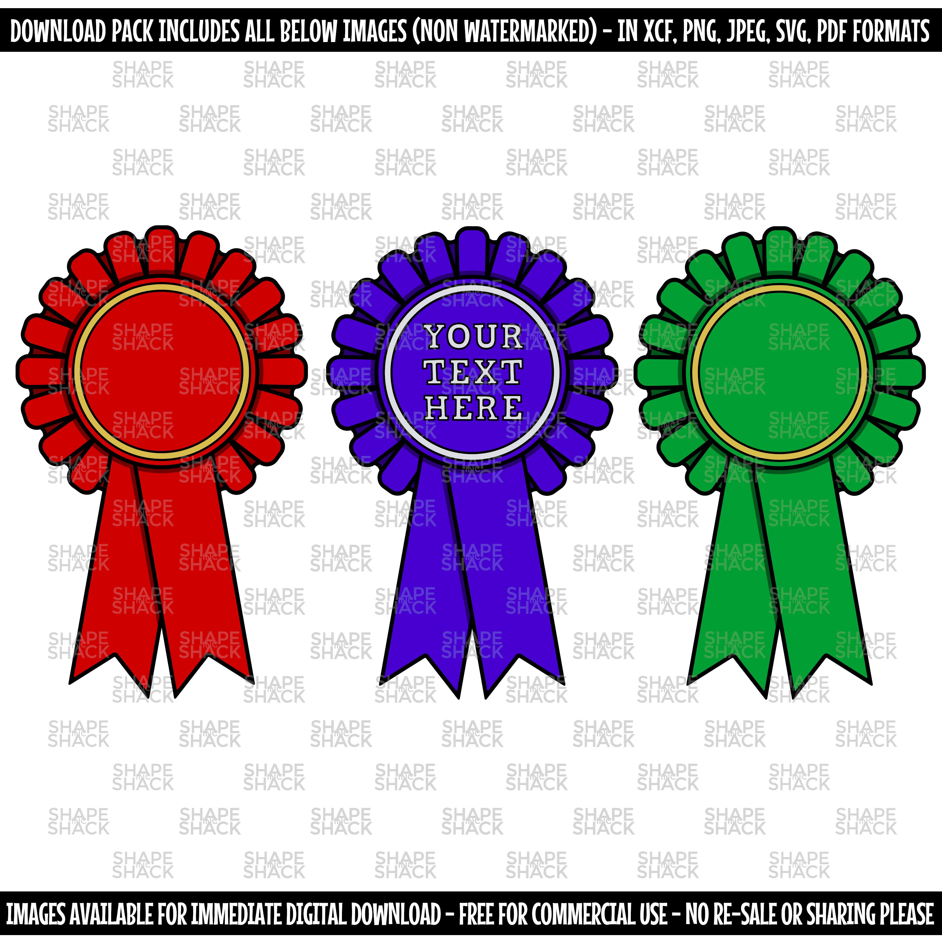 Rosette Award | 1st 2nd 3rd Place Prize Ribbon | Clipart Symbol ...