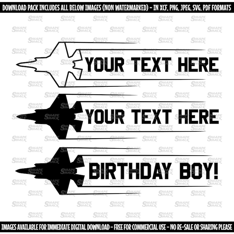 Fighter Jet Name Frame | Plane Split Banner | Kids Room Monogram ...