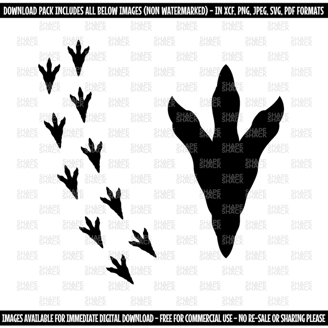 Dragon Claw Footprint | Dinosaur Footprint | Trail | Clipart Symbol ...