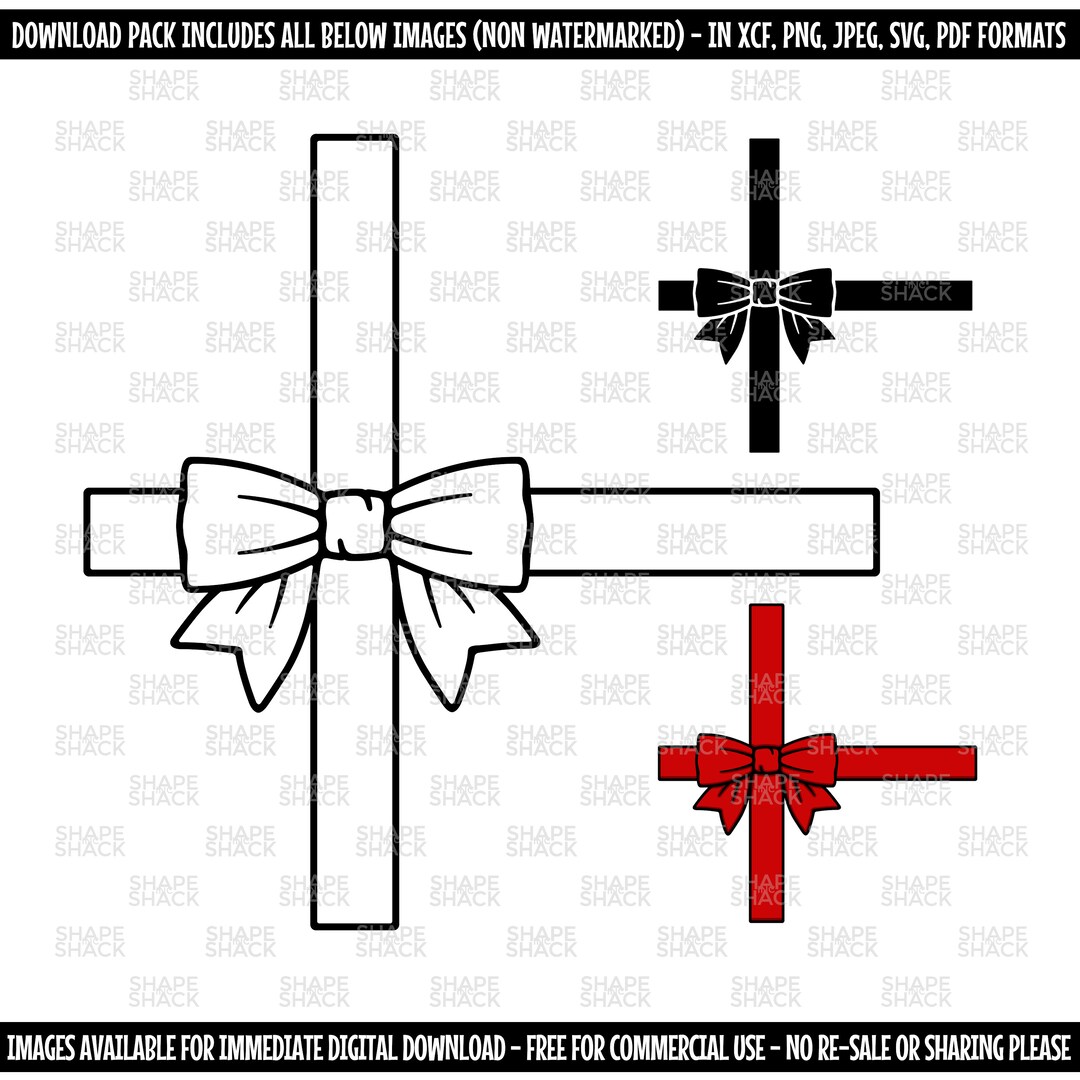 Gift Wrap Ribbon Bow | Present Wrapping | Clipart Symbol Silhouette ...