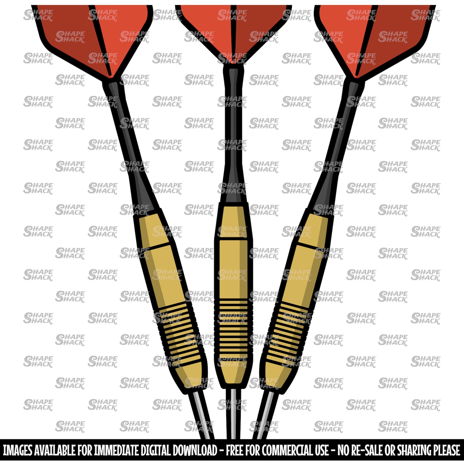 Darts | Throwing Dart Set Arrows | Clipart Symbol Silhouette Outline ...