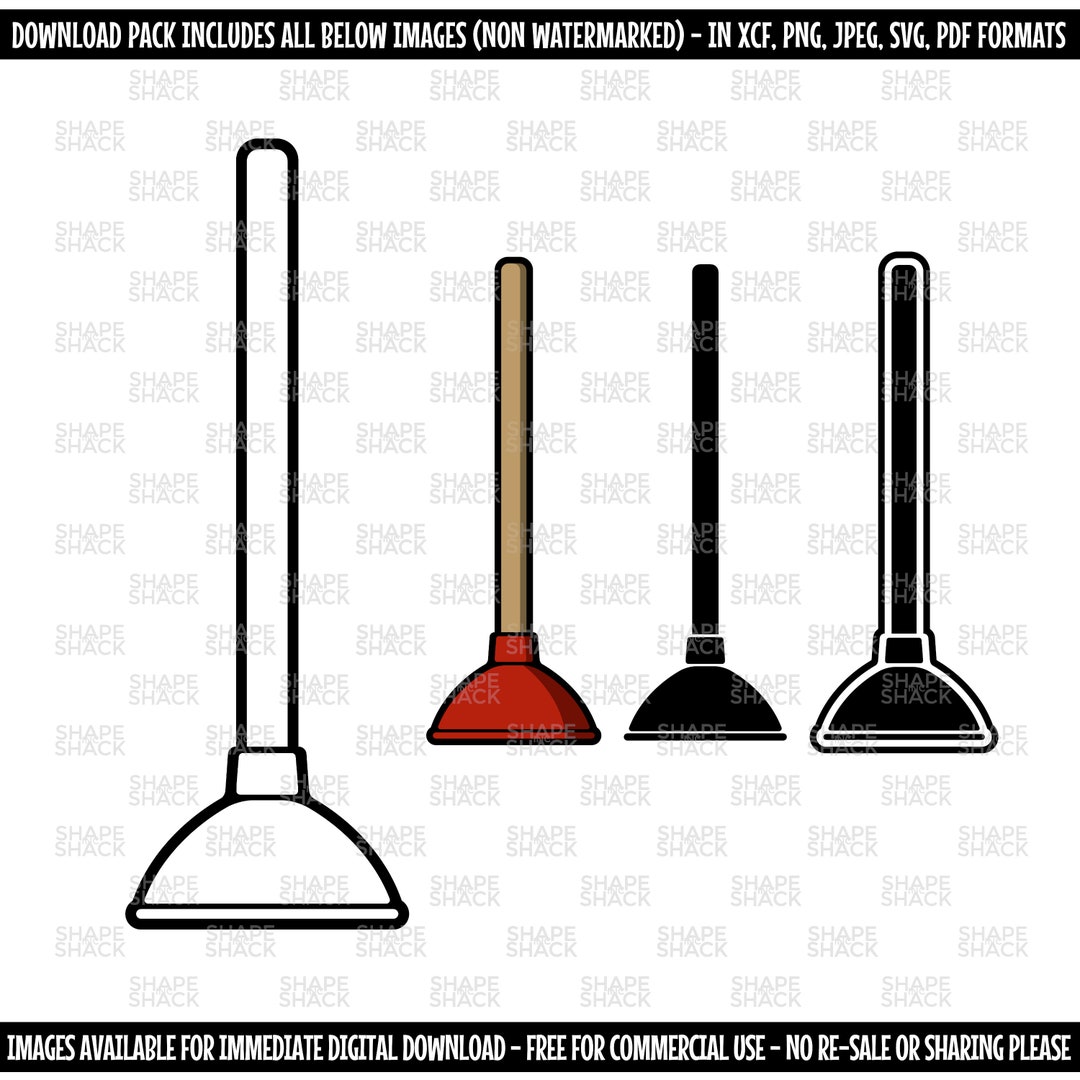Plunger Plumber Tool | Plumbing Maintenance | Logo Business | Clipart ...