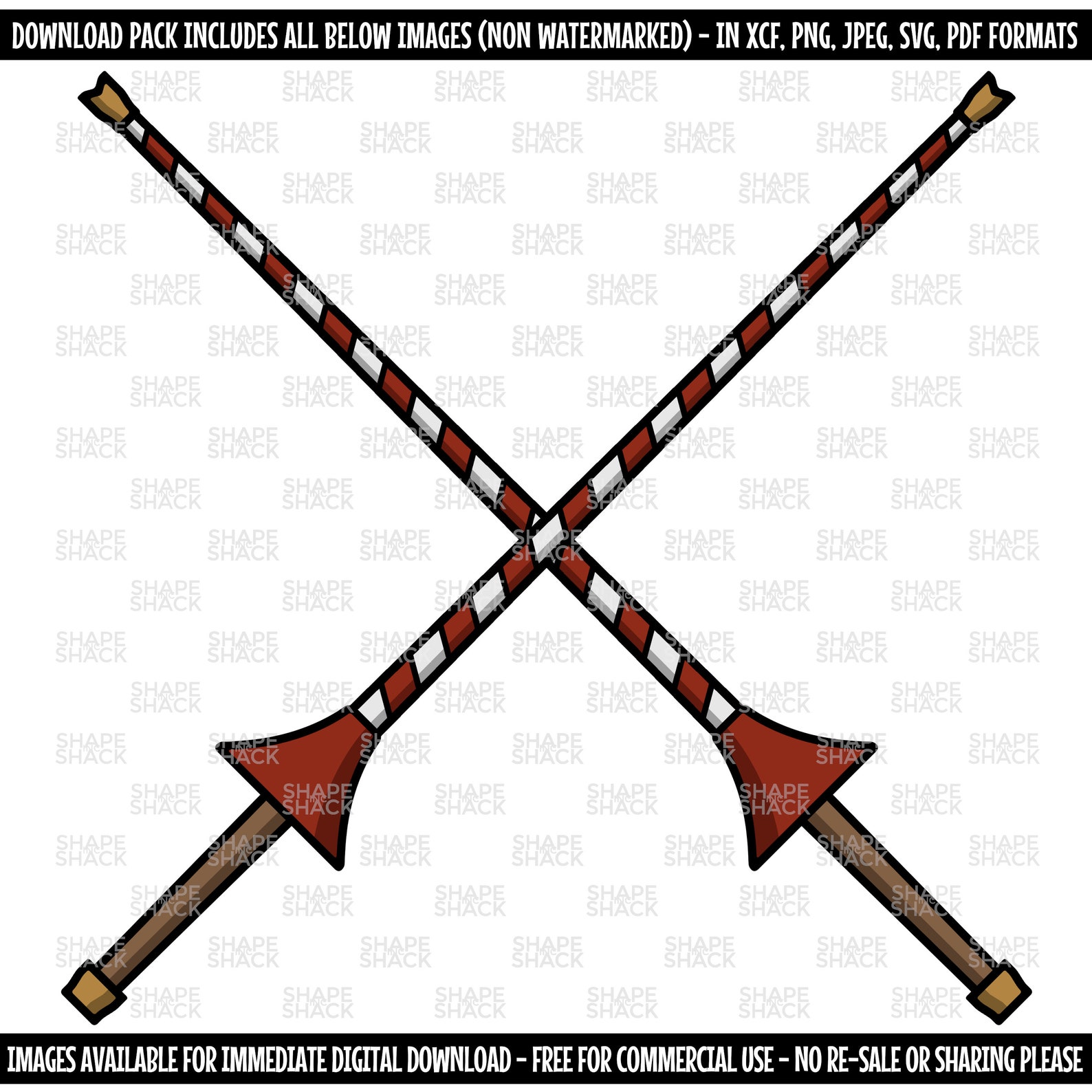 Crossed Jousting Lances | Medieval Knight Spear Logo | Clipart Symbol ...