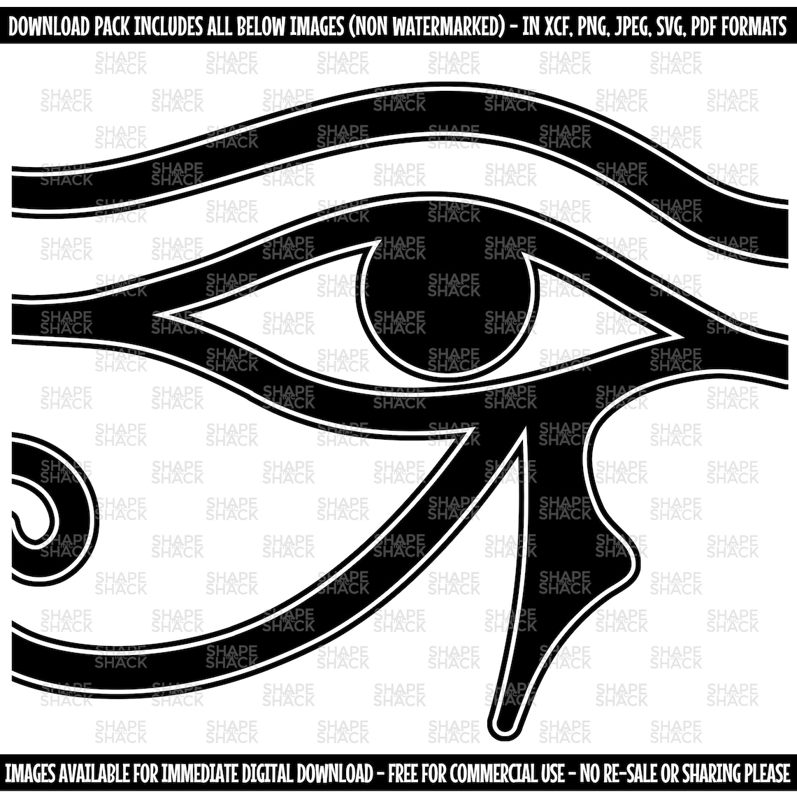 Eye of Horus / Ra Ancient Egyptian Symbol | Wadjet Udjat Symbol ...