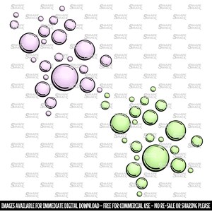 Bubbles | Fizzy Bubble Soda Cup Baubles Balls | Clipart Symbol Silhouette Outline Line Drawing ...