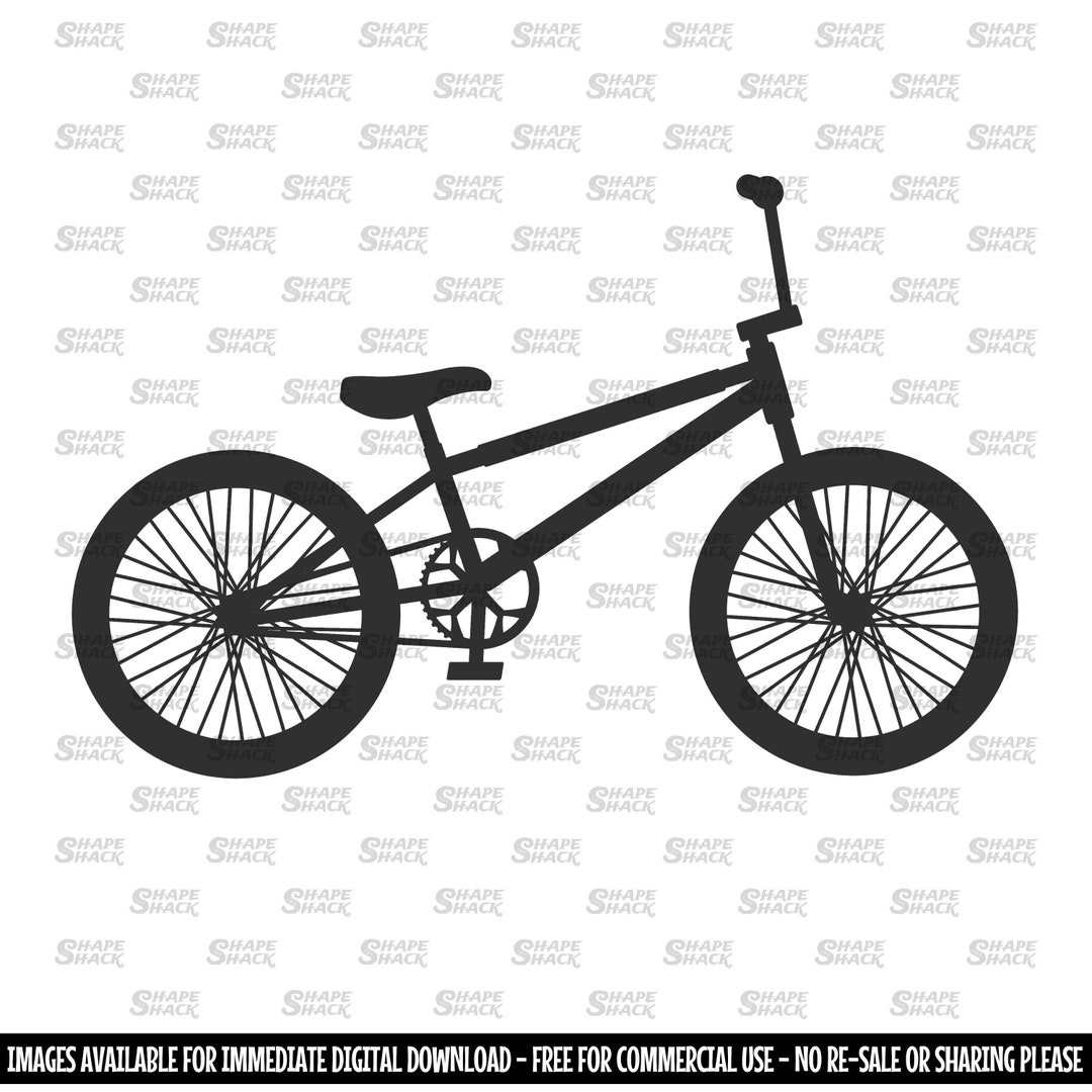 BMX Bike | Bicycle | Clipart Symbol Silhouette Outline Line Drawing ...