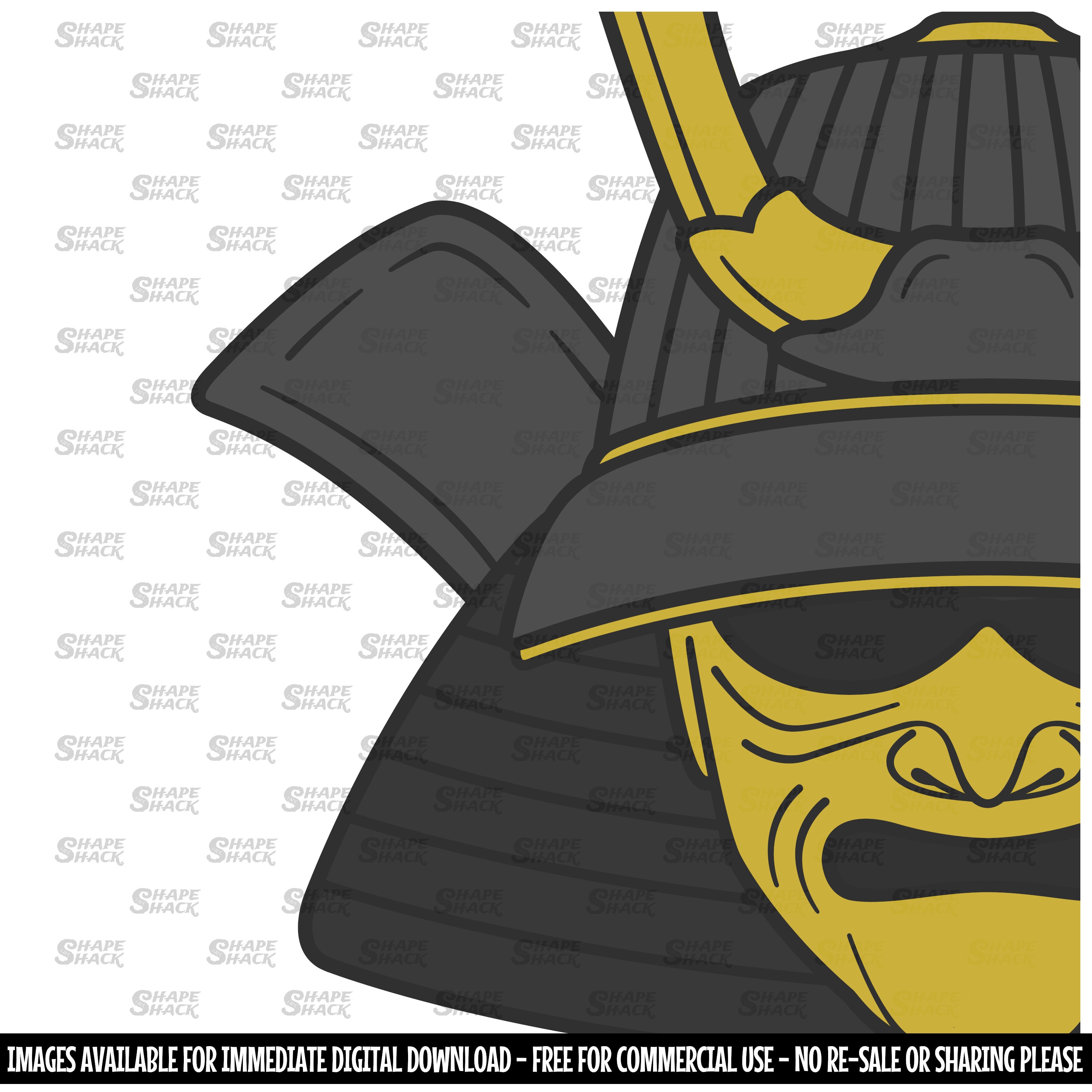 Samurai Helmet Silhouette