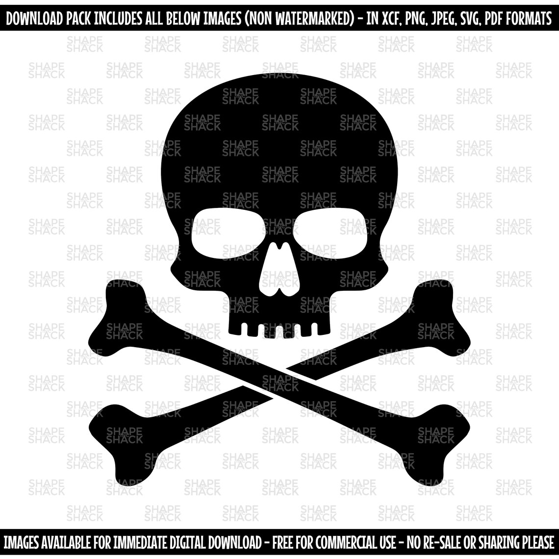 Simple Skull & Crossbones | Flag | Clipart Symbol Silhouette Outline ...