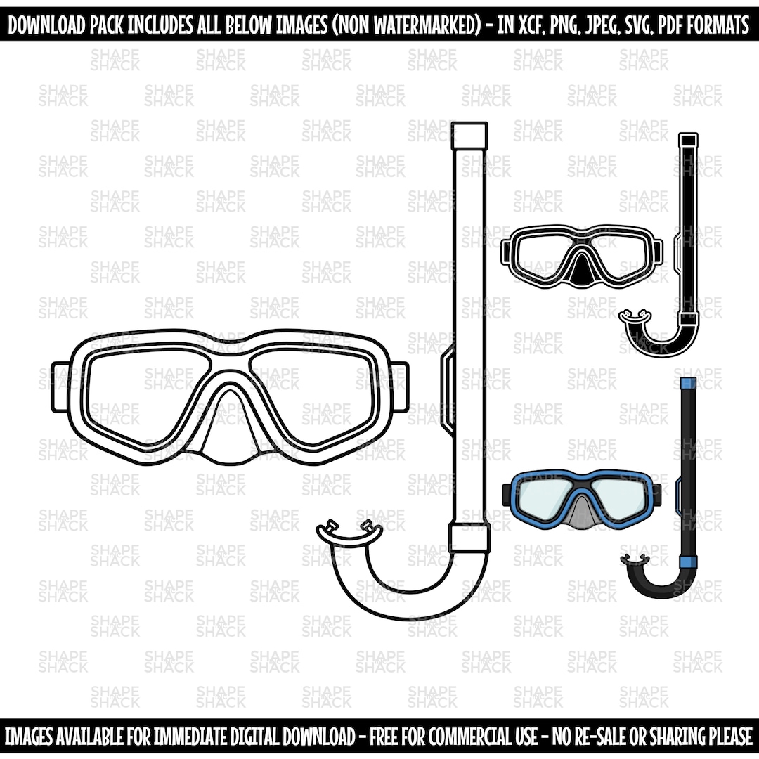 Snorkel Mask | Scuba Diving Swimming Holiday | Clipart Symbol ...
