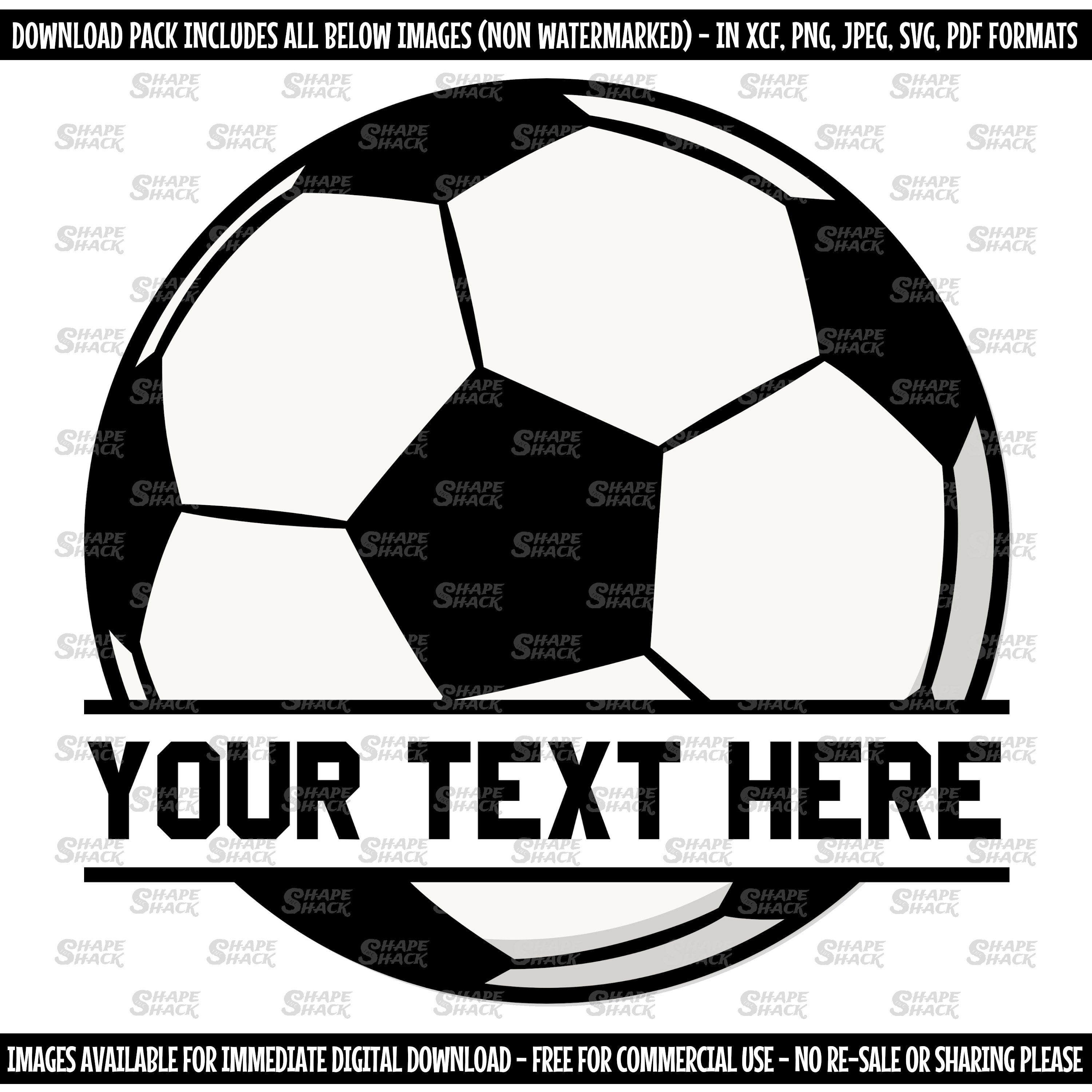 Soccer Ball Name Frame | Split Banner | Parent Player Coach | Clipart ...