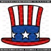 American Uncle Sam Top Hat | July 4th Patriot USA Flag Symbol | Clipart ...