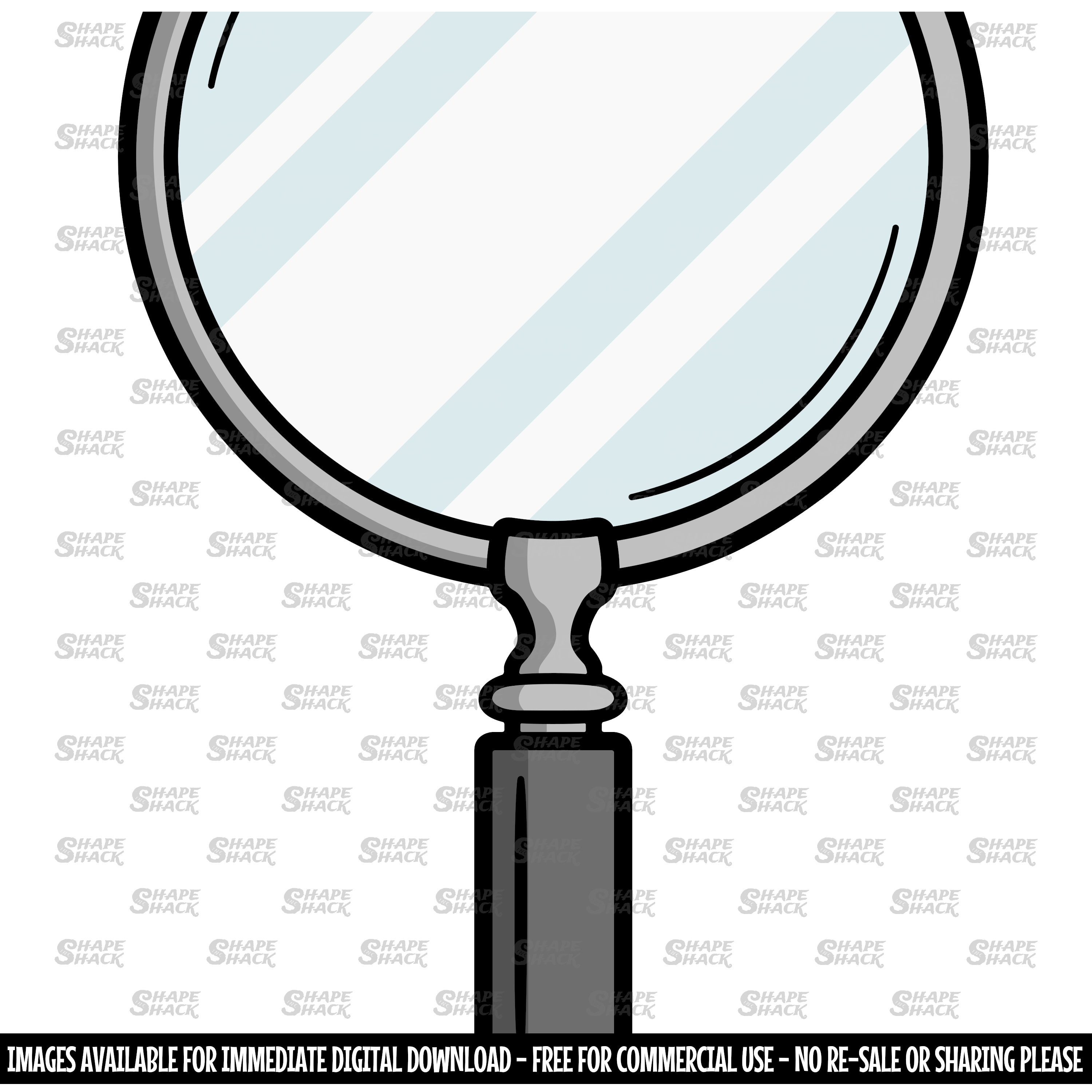 Magnifying Glass | Vintage Detective Lens | Clipart Symbol Silhouette ...