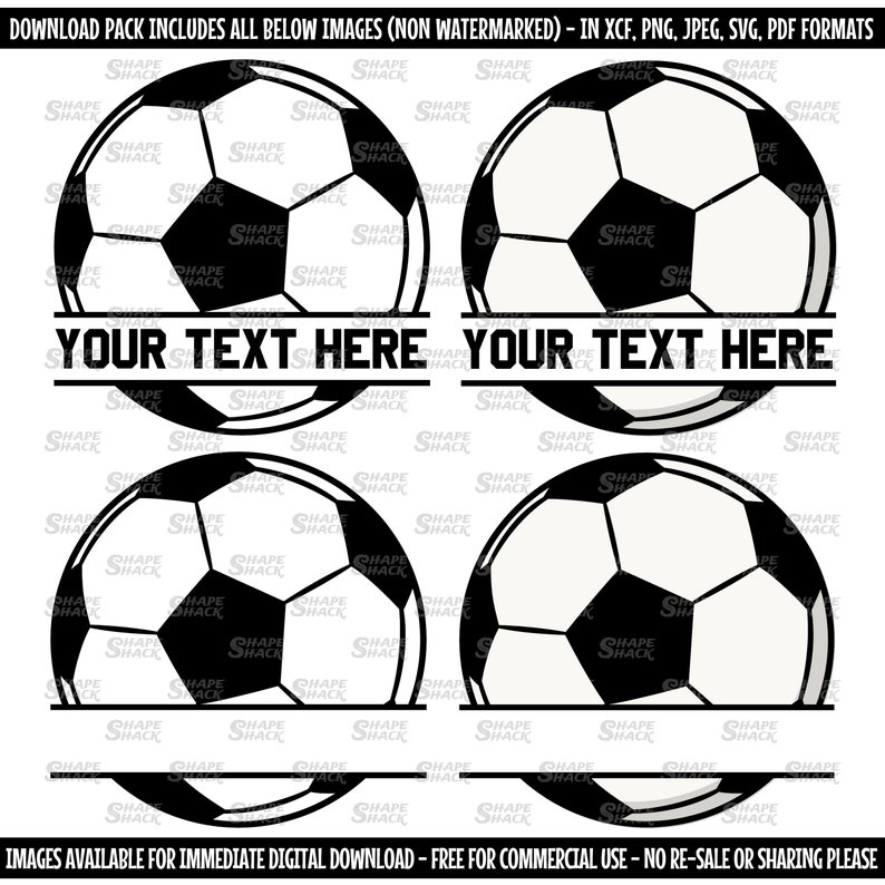 Soccer Ball Name Frame Split Banner Parent Player Coach Clipart ...