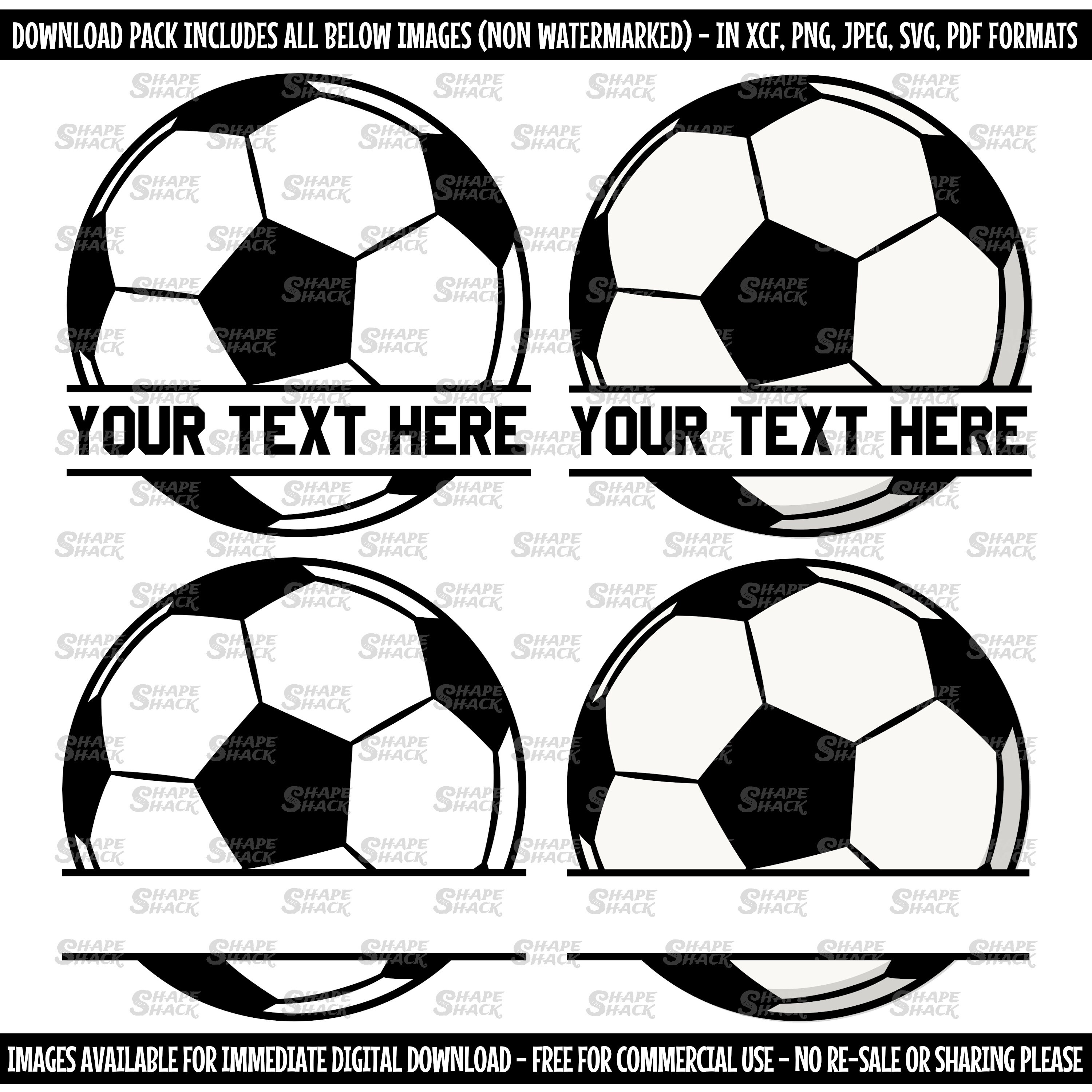 Soccer Ball Name Frame Split Banner Parent Player Coach Clipart ...