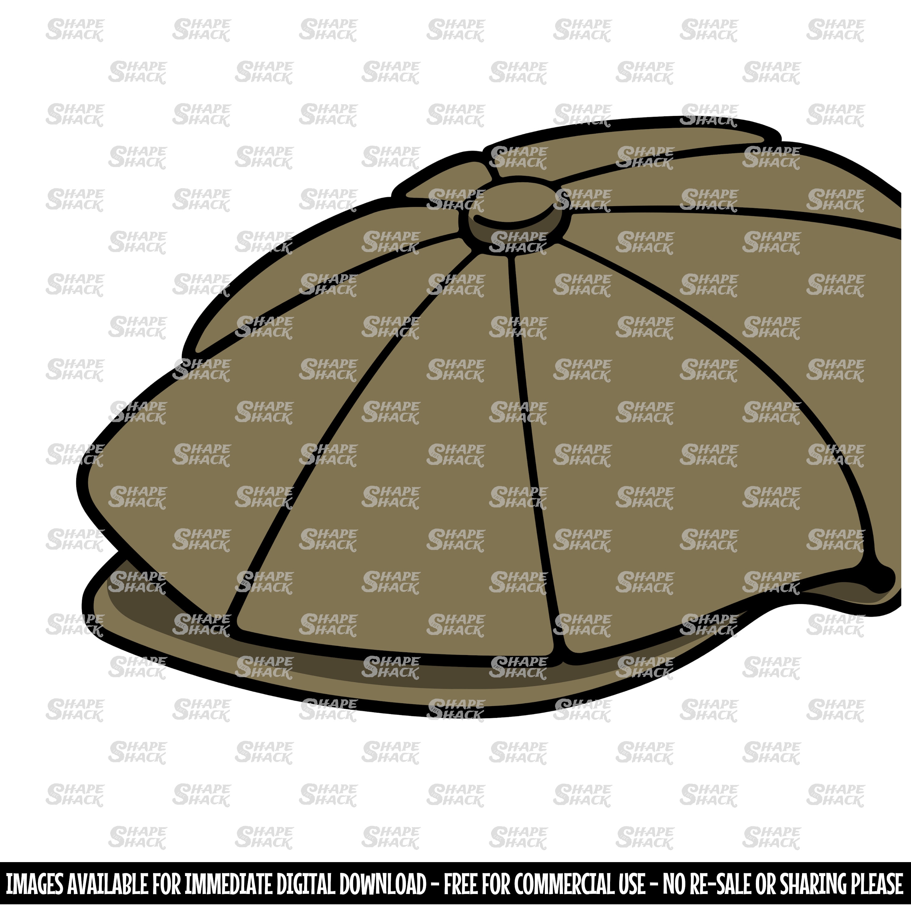 Newsboy Cap | Vintage Peaky Blinders Baker Flat Hat | Clipart Symbol ...