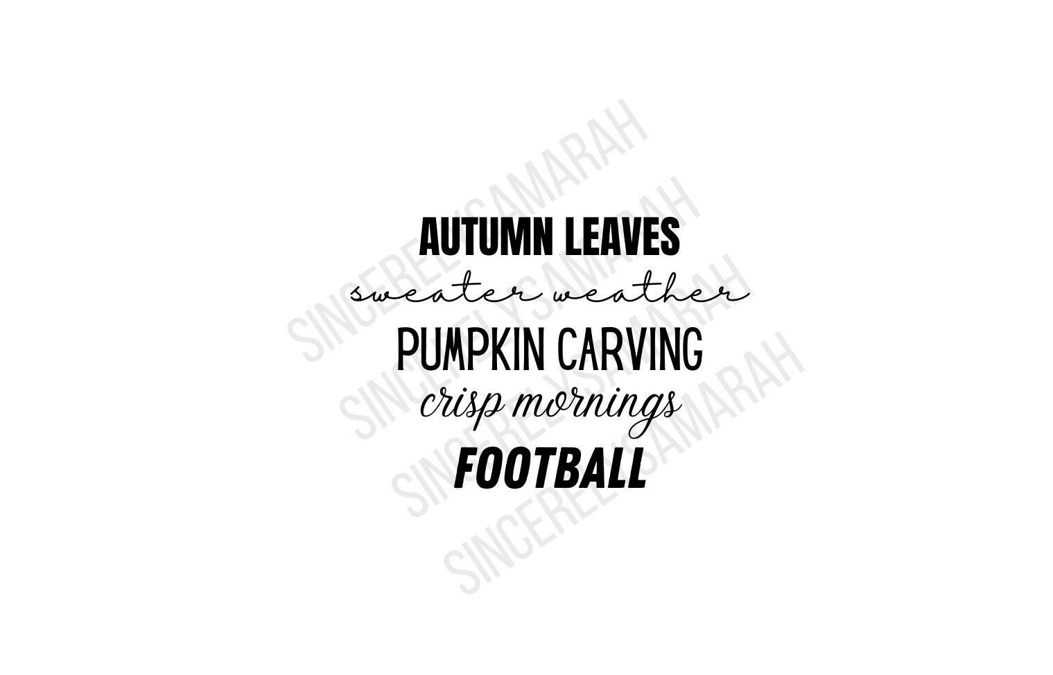 Autumn Things Svg Fall Things Svg Fall Things Digital - Etsy