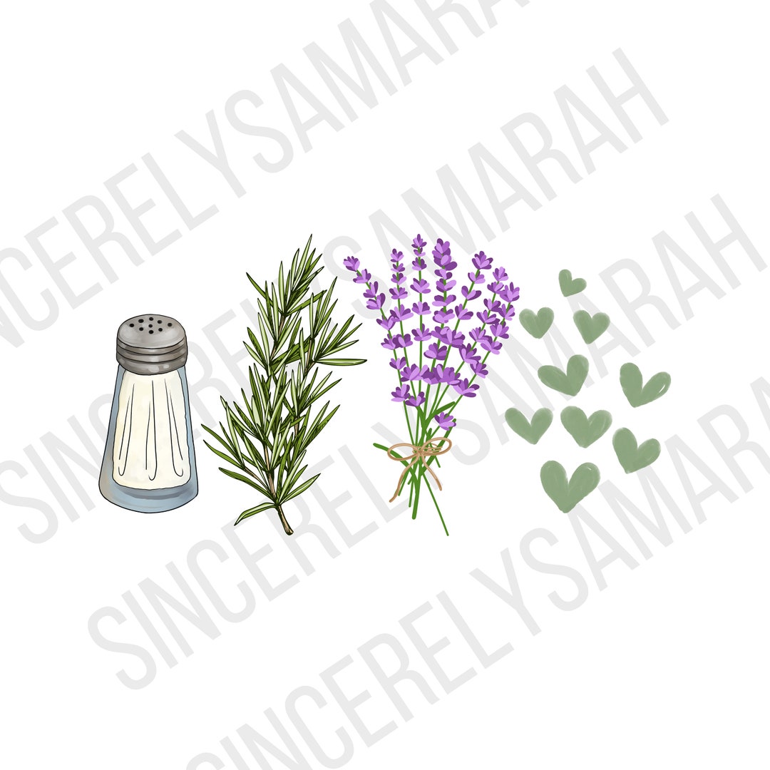 Practical Magic PNG: Salt, Rosemary, Lavender Clipart (digital Download ...