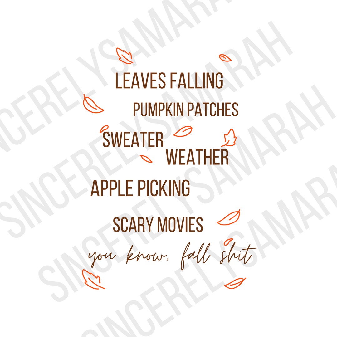 Fall Design Svg Fall Instant Download Fall Design Digital File Leaves ...