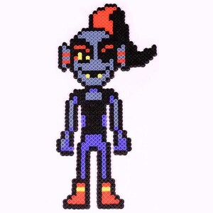 how to draw undyne pixel art