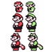 Perler Bead Designs: Green & Red Koopa Shells | SMB3 Pixel Bead ...