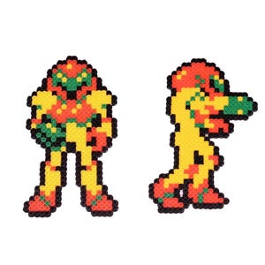 Metroid NES Samus Aran Fuse Bead Art | Retro 8-bit Pixel Sprite ...