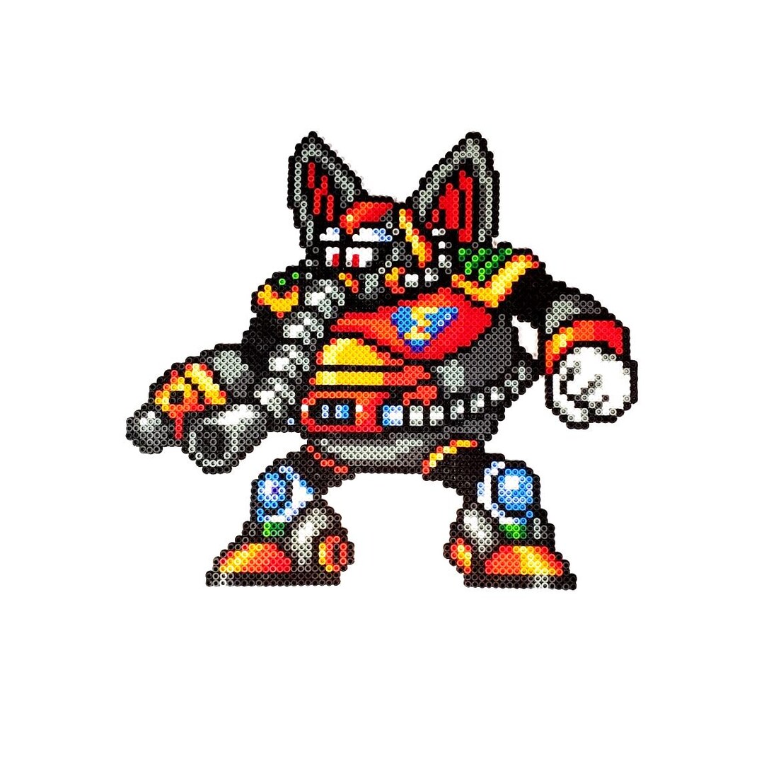 Flame Mammoth Mega Man X Perler Sprite, SNES Pixel Figure, Super ...