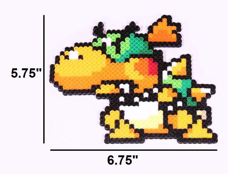 Yoshi's Island Baby Bowser Perler Bead Sprite, Super Mario World ...