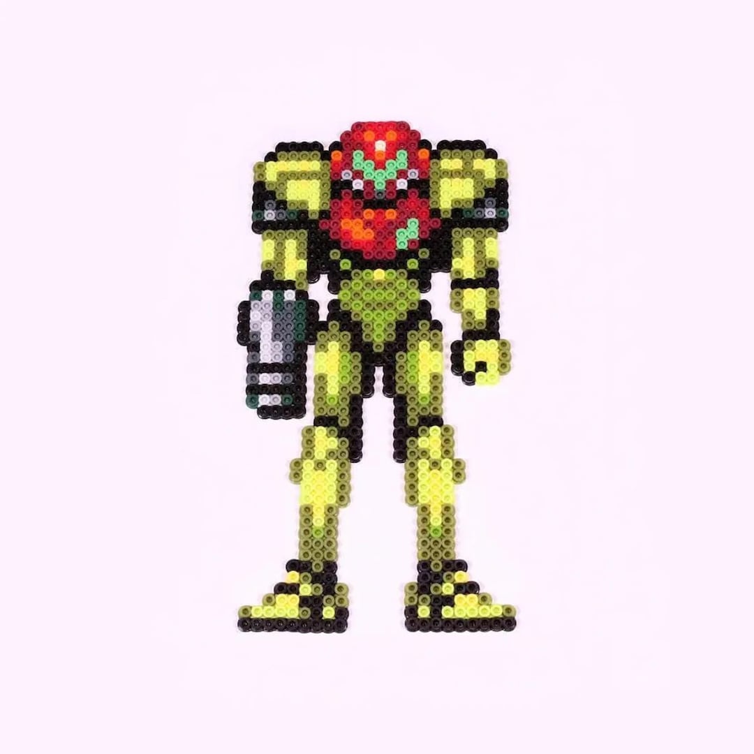 Super Metroid Samus Aran Perler Design | SNES 16-bit Pixel Art ...