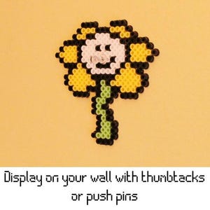 Flowey Bead Sprite Art | Undertale Pixel Art Pattern | RPG Gaming Wall ...