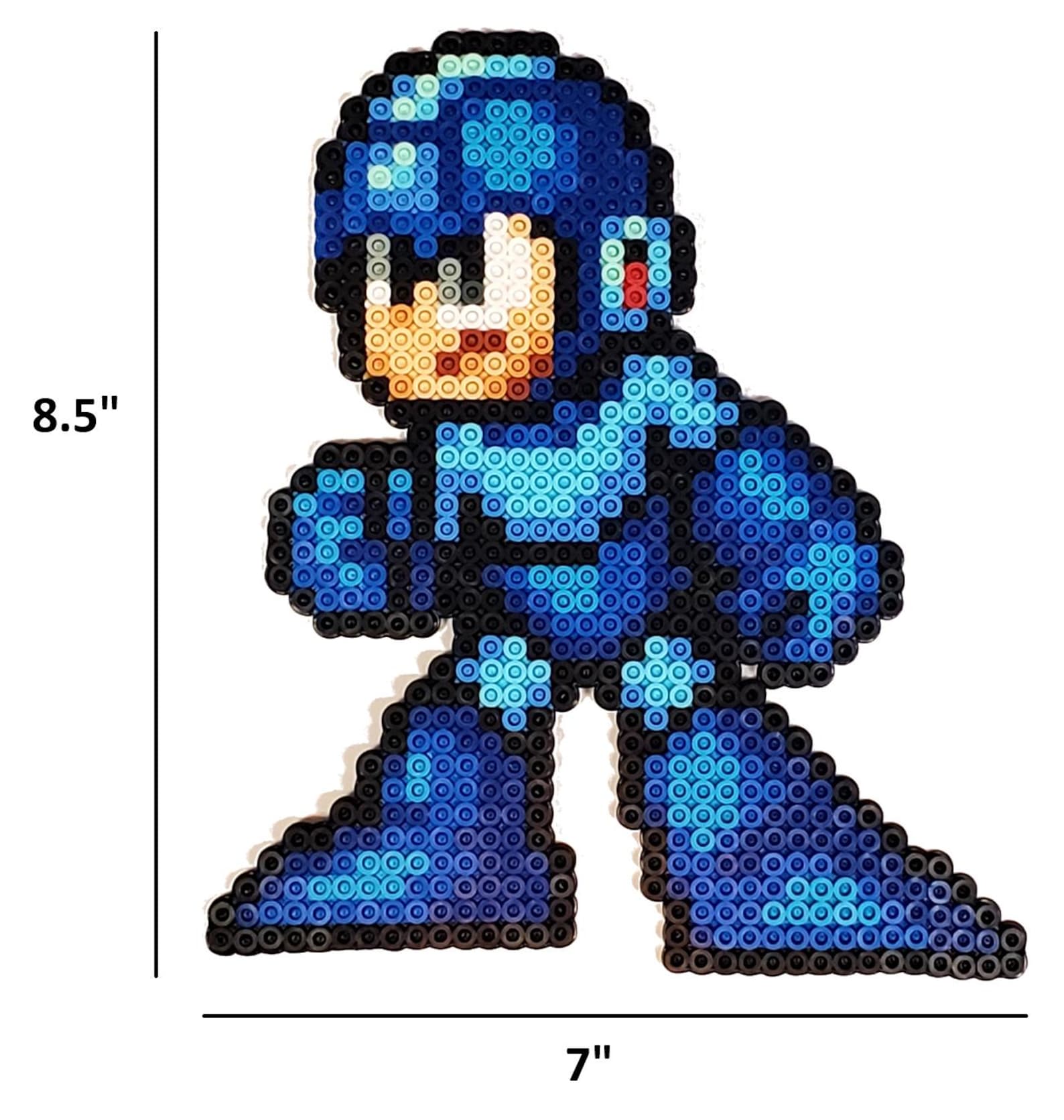 Mega Man 7 Character Set, Perler Bead Pixel Sprites, Mega Man, Bass ...