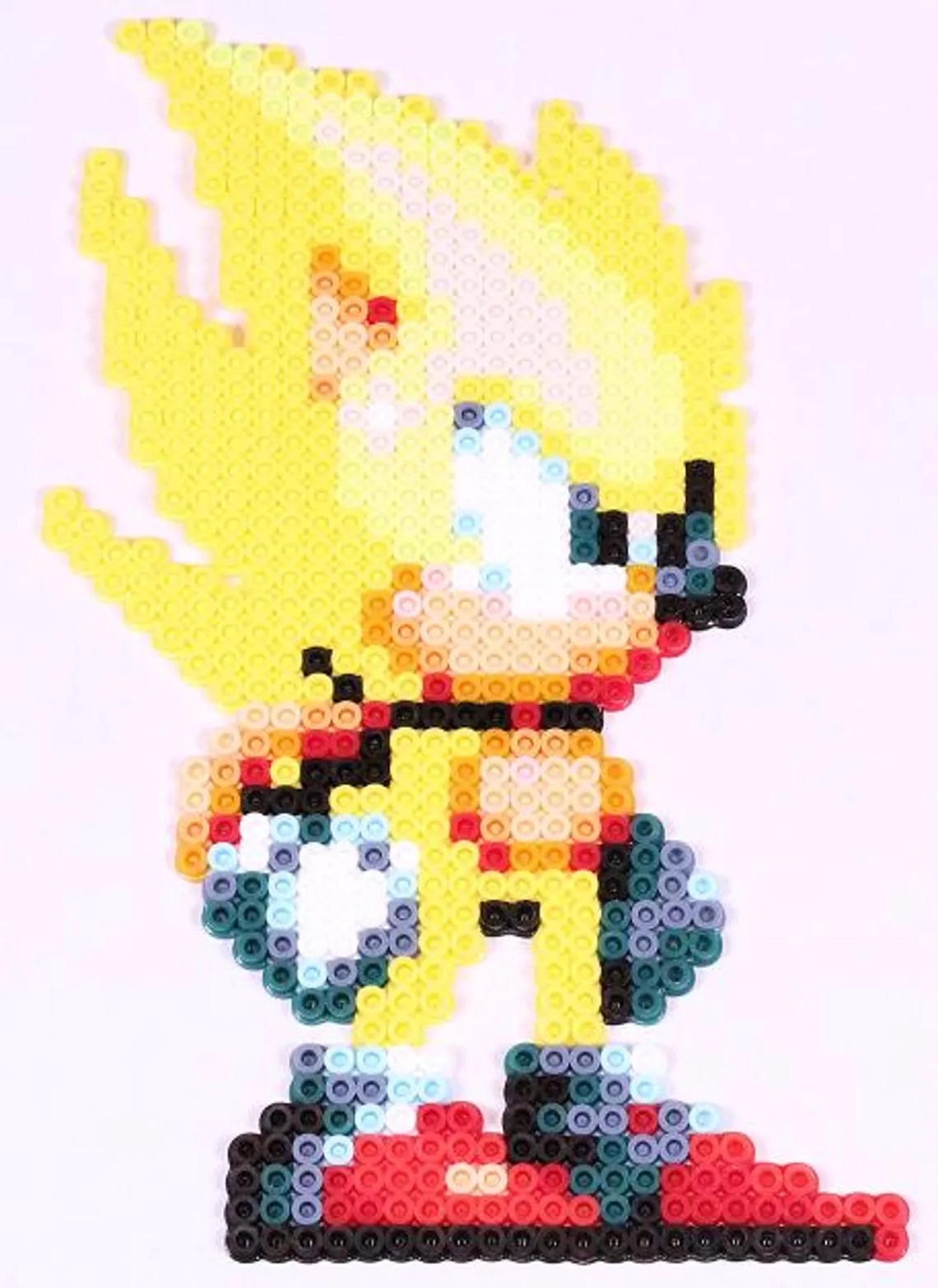 Super Sonic Pixel Bead Sprite | Sonic the Hedgehog | 16-bit Sega ...