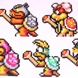 Mario 3 Koopa Kids SMB3 Perler Beads Pixel Art Set - Etsy