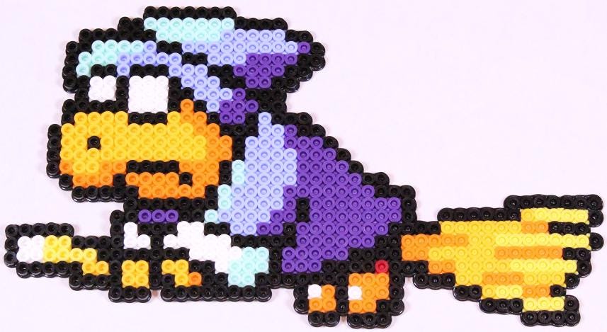 Yoshi's Island Kamek Koopa Perler Bead Sprite, Super Mario World, Mario ...