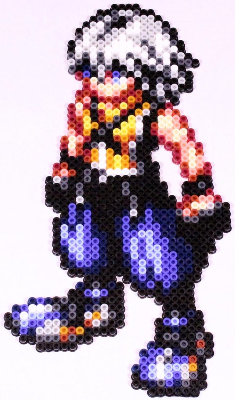 Kingdom Hearts Riku Perler Bead Sprite, Pixel Art, Bead Art, Chain of ...