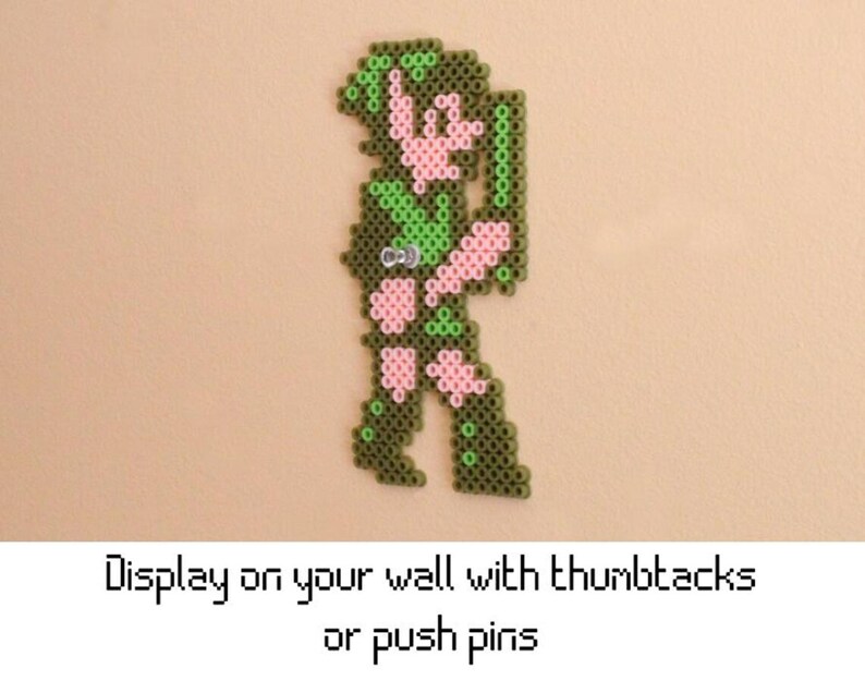 Zelda Adventure of Link Perler Bead Sprite, NES, 8-bit, Legend of Zelda ...
