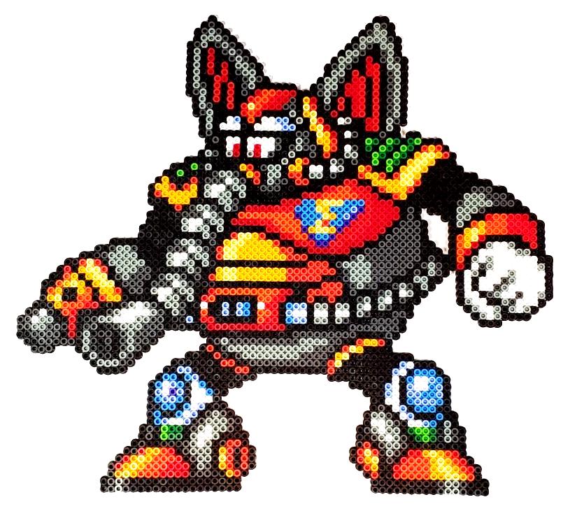 Flame Mammoth Mega Man X Perler Sprite, SNES Pixel Figure, Super ...