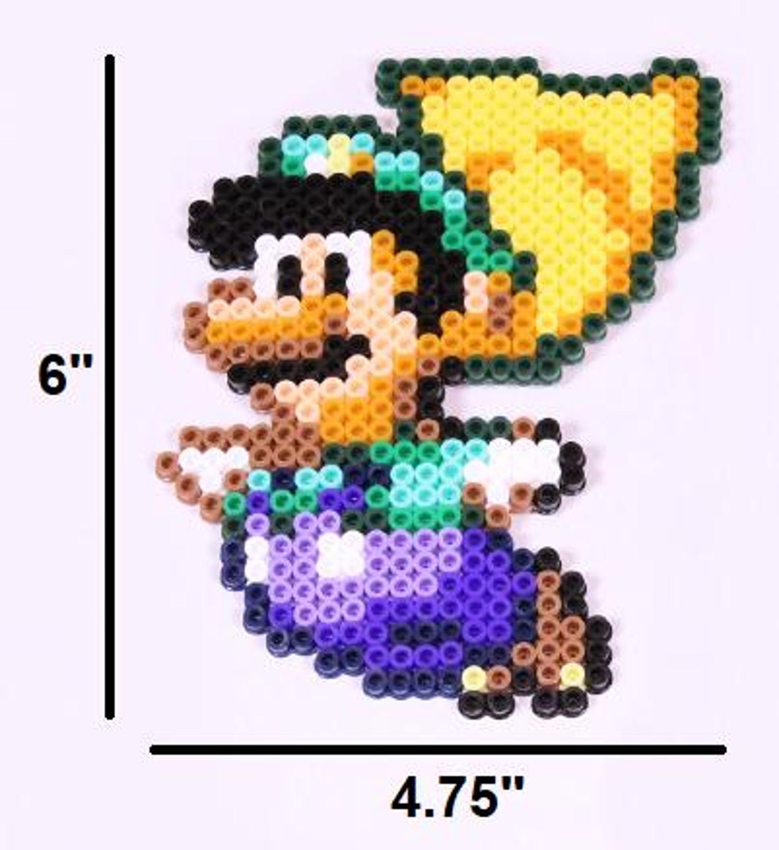 Super Mario World Mario Luigi Perler Bead Sprite, Cape Flying, Feather ...