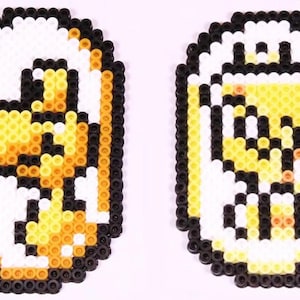 Super Mario World Yoshi & Peach Coin Perler Bead Sprite Set | Dragon ...
