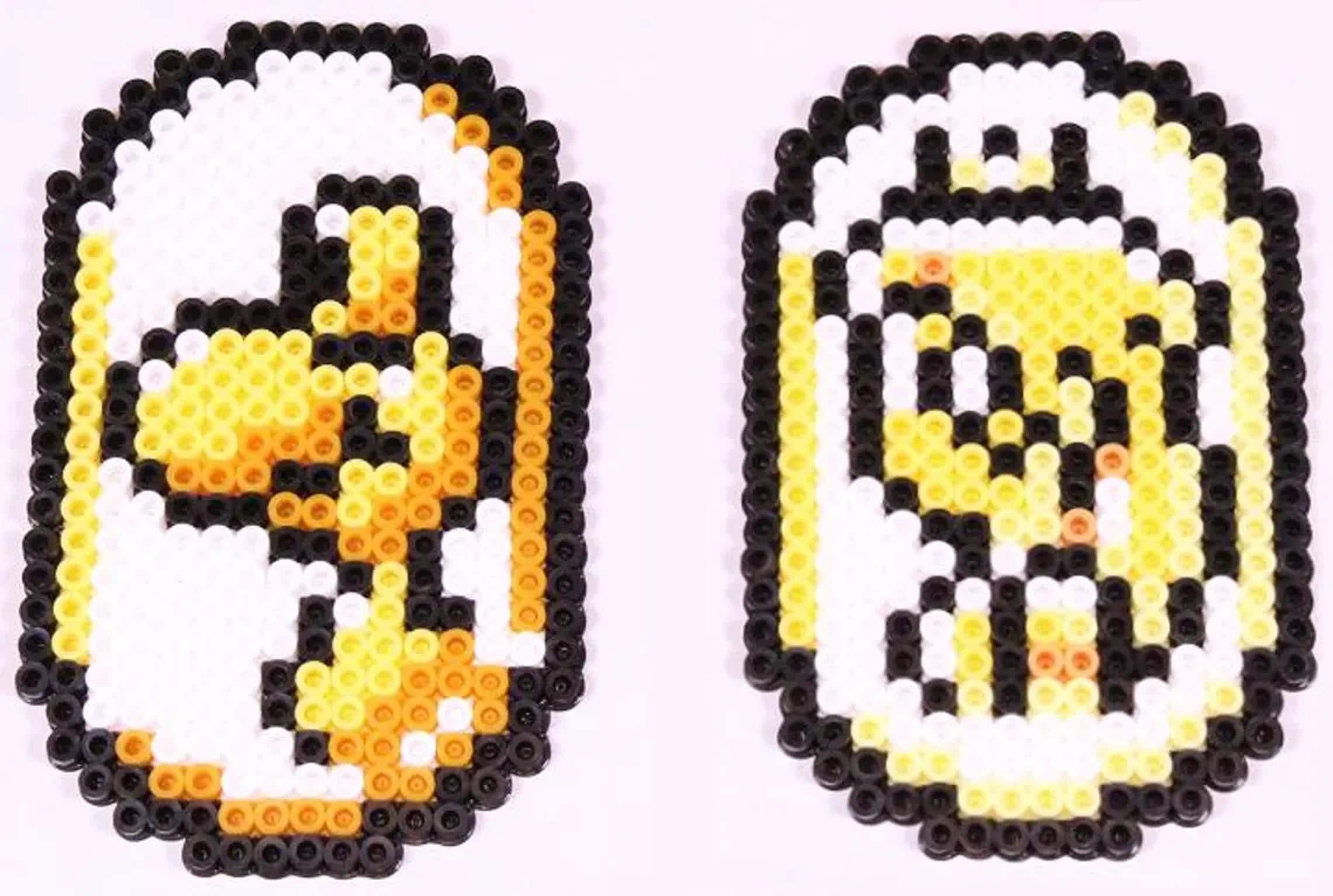 Super Mario World Yoshi & Peach Coin Perler Bead Sprite Set | Dragon ...