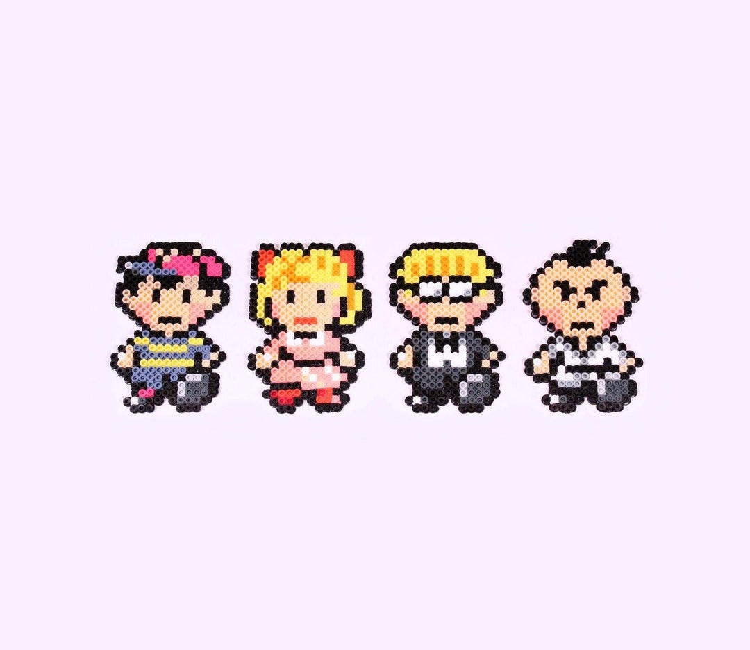 Earthbound Party Perler Bead Sprite Set, Heroes, Characters, Ness ...