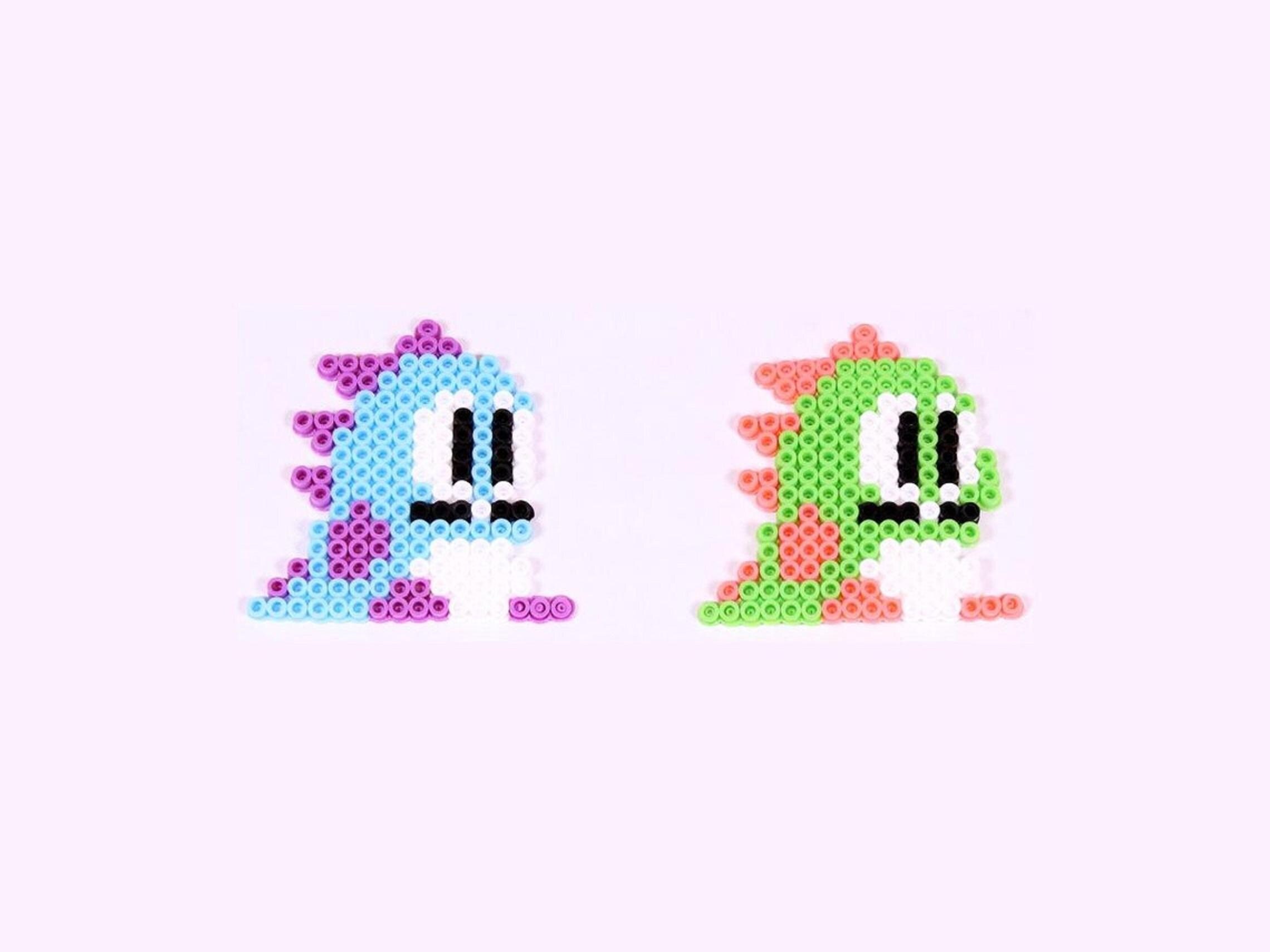Bubble Bobble Perler Bead Figures NES Pixel Art Set 8-bit Game Room ...