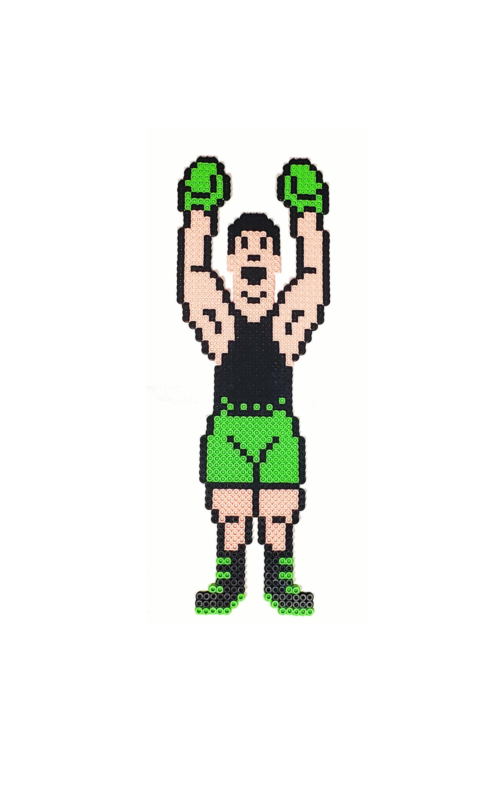Punch Out NES Little Mac Perler Bead Sprite, Nintendo 8-bit Pixel Art ...