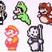 Mario Bros 3 Perler Bead Sprite Set, Fire Flower, Frog Suit, SMB3, NES ...