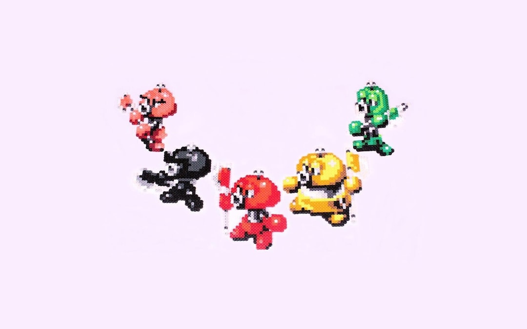 Axem Rangers Pixel Art Bead Design | Mario RPG SNES Bead Figures - Etsy